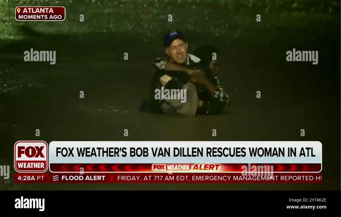 In this image made from a Fox Weather broadcast, meteorologist Bob Van ...