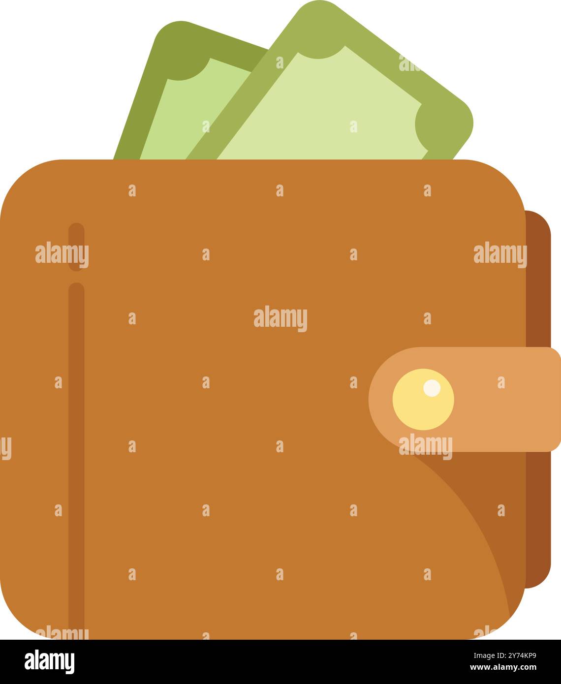 Simple and minimal representation of a wallet holding cash, could be ...
