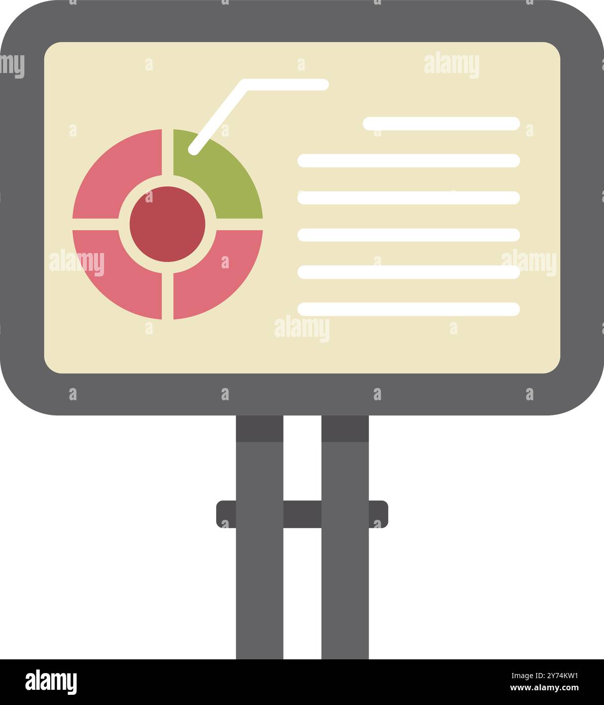 This citylight billboard is showing marketing data analysis with a ...