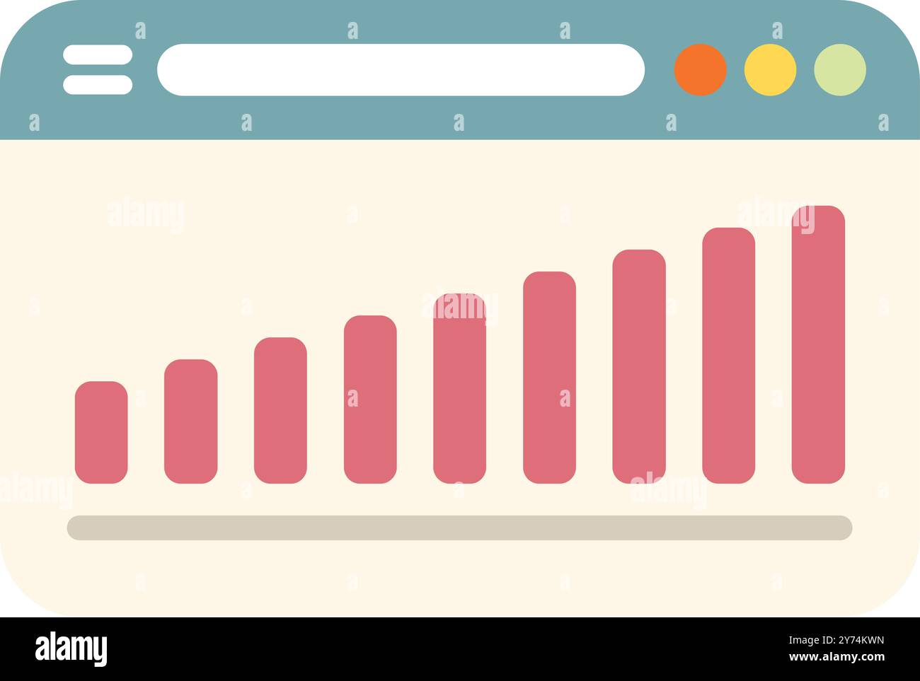 Web browser is displaying a bar chart that is showing positive growth ...