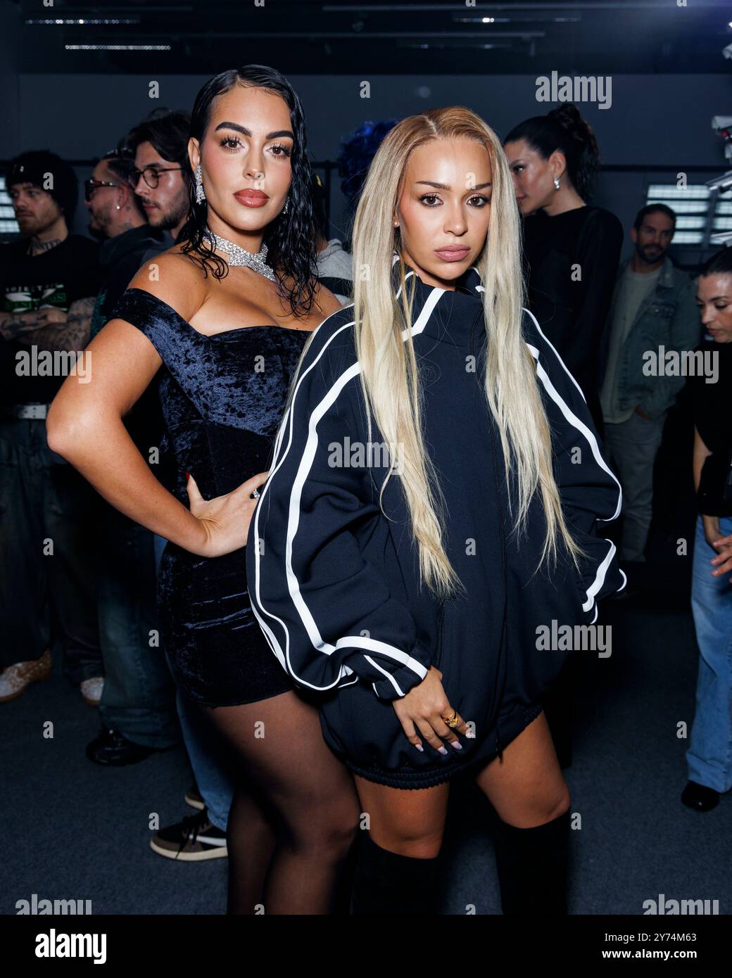 Paris, Frankreich. 27th Sep, 2024. Georgina Rodriguez and Bad Gyal ...