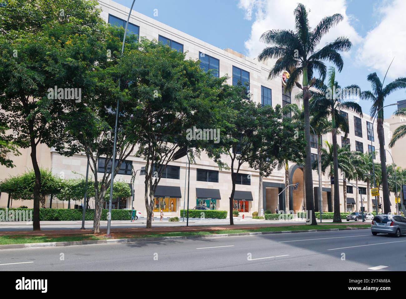 The Shopping Center Iguatemi facade in Faria Lima, Sao Paulo, Brazil ...