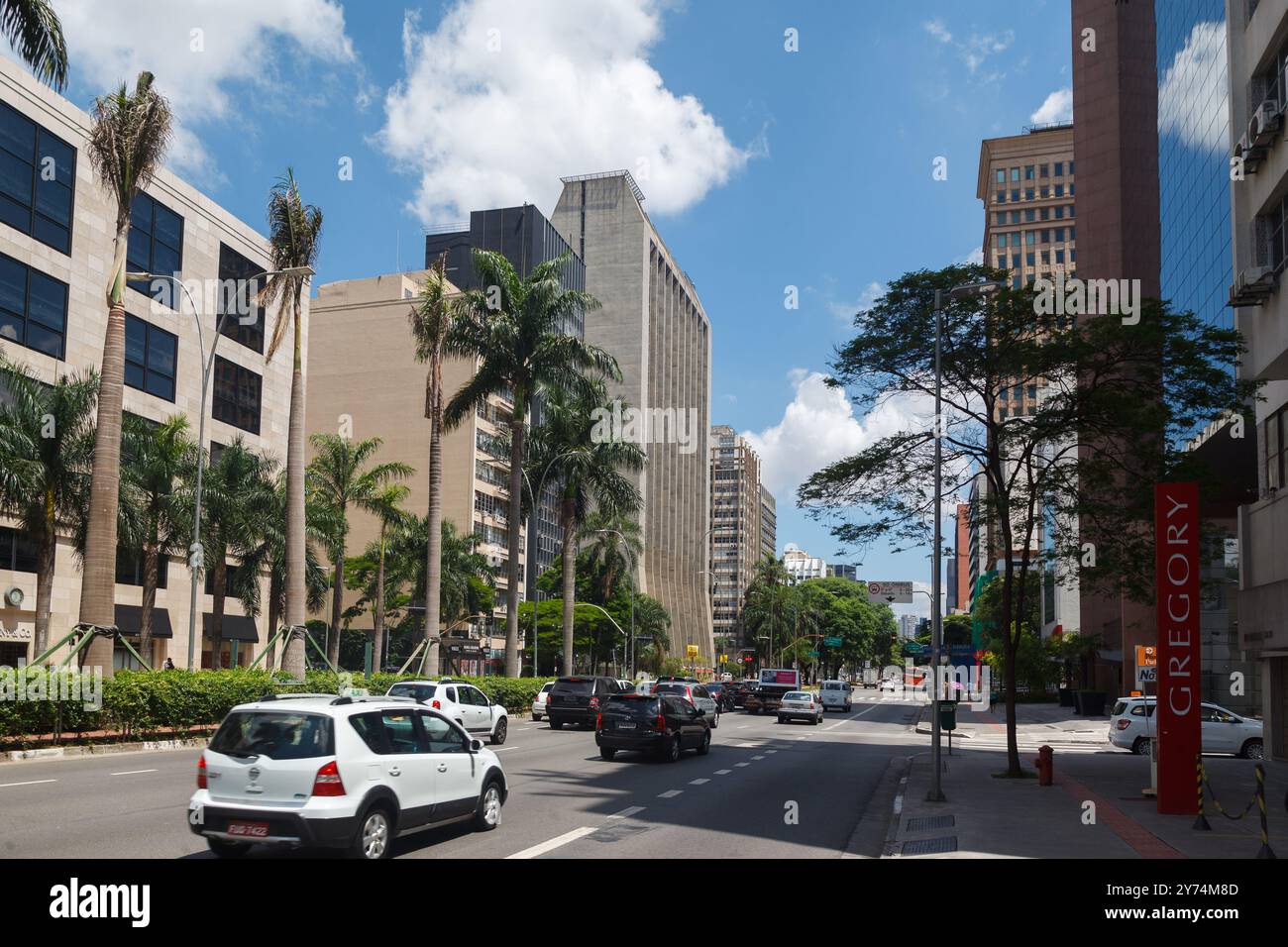 The Shopping Center Iguatemi facade in Faria Lima, Sao Paulo, Brazil ...