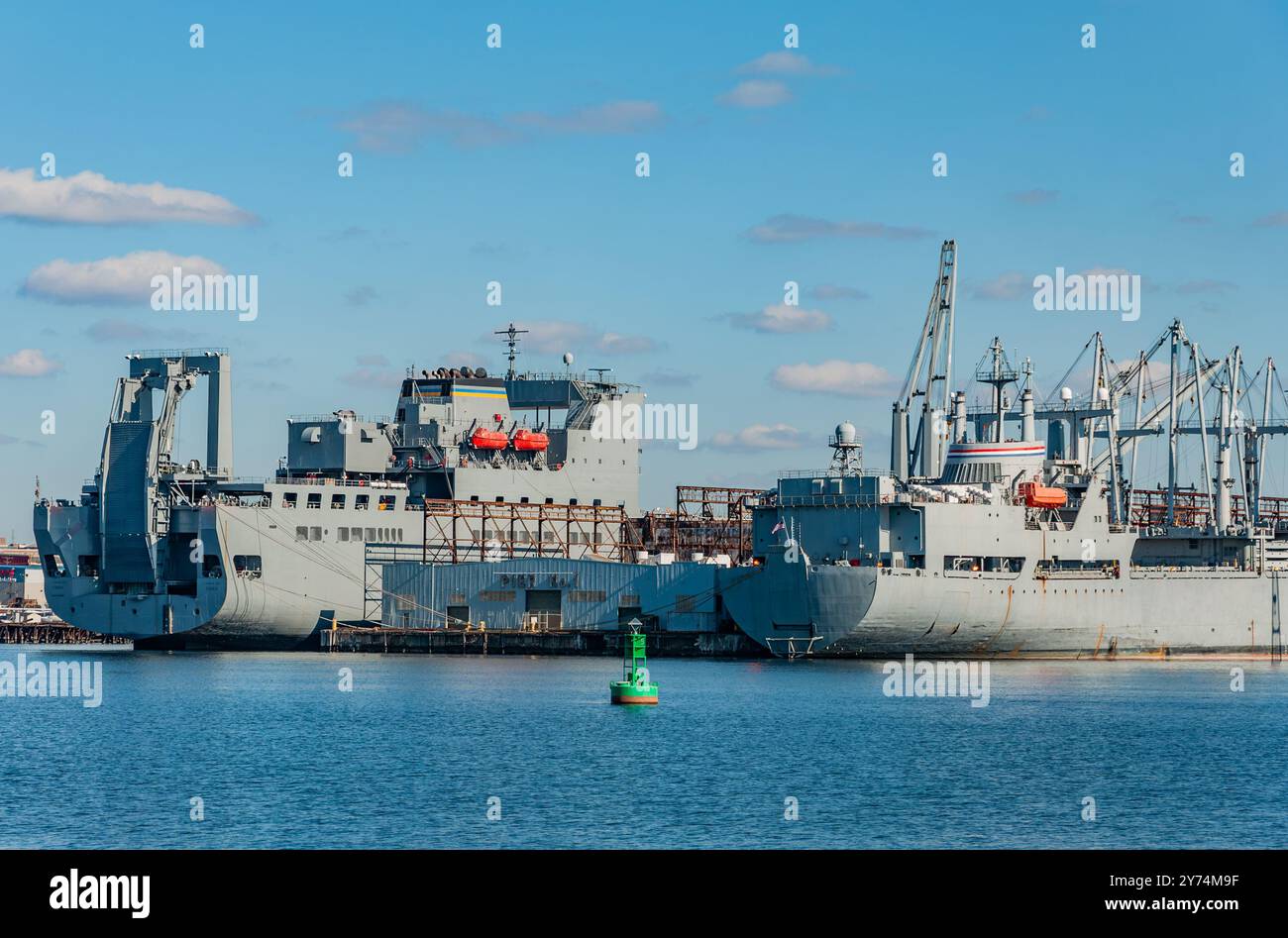 Cargo Ships in Port, Baltimore Maryland USA Stock Photo - Alamy