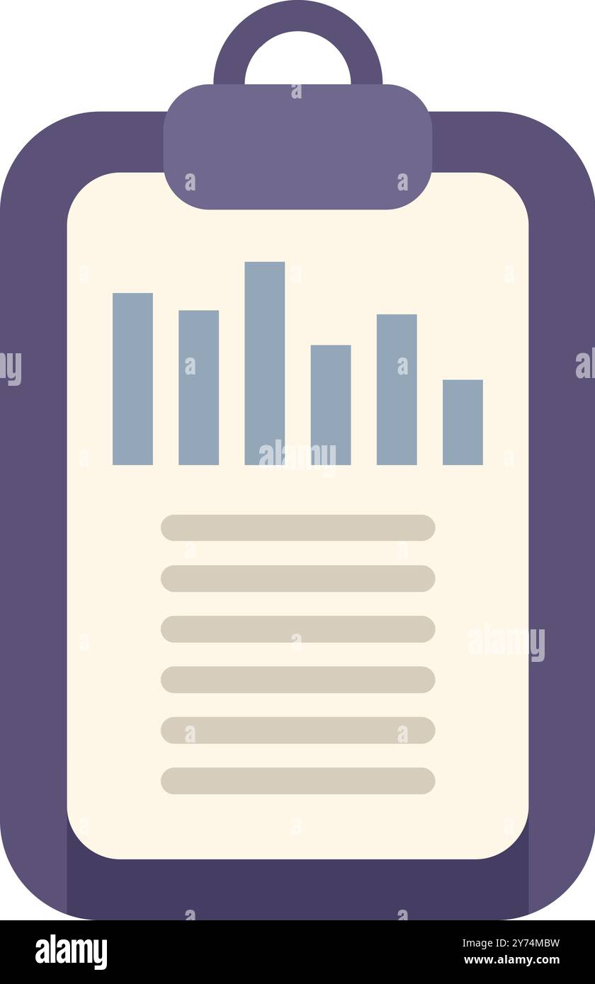 Clipboard is showing a business report with charts and data analysis Stock Vector Image & Art ...