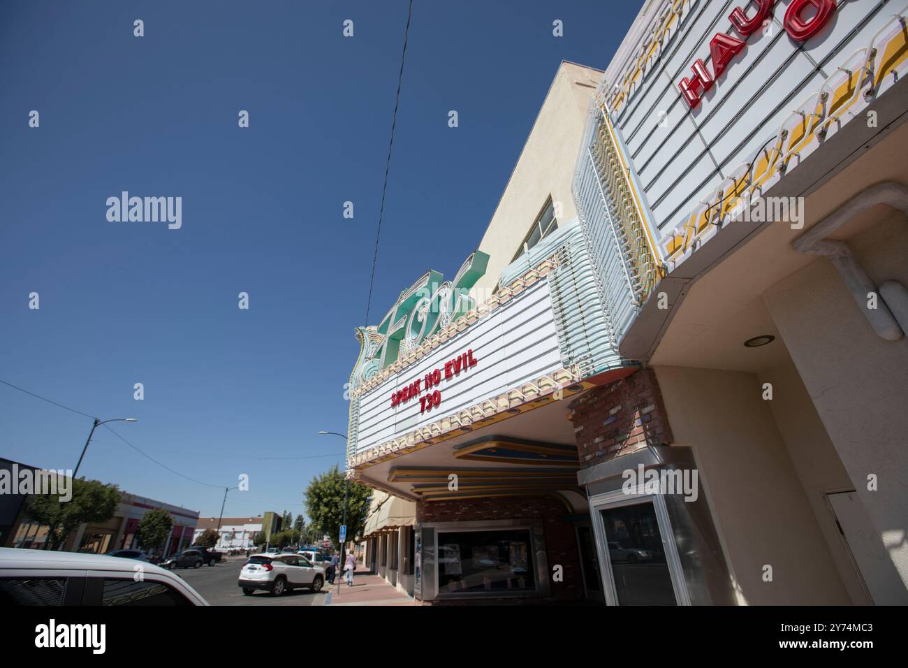 Taft, California, USA - September 20, 2024: Afternoon sunlight shines ...