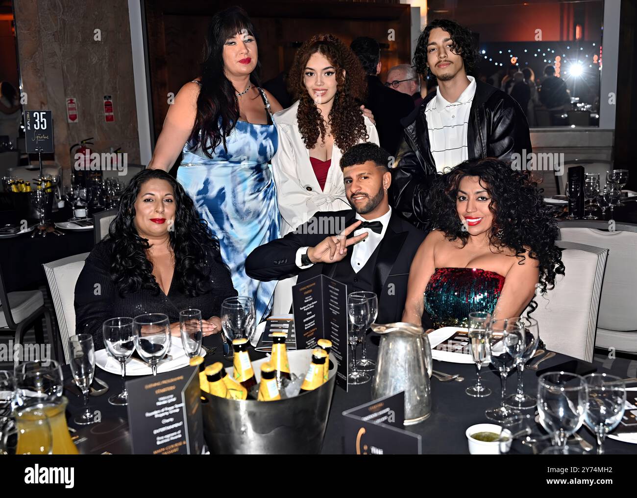 LONDON, UK. 27th Sep, 2024. Ash Bibi, Theo Mayne and Shadia Daho in ...