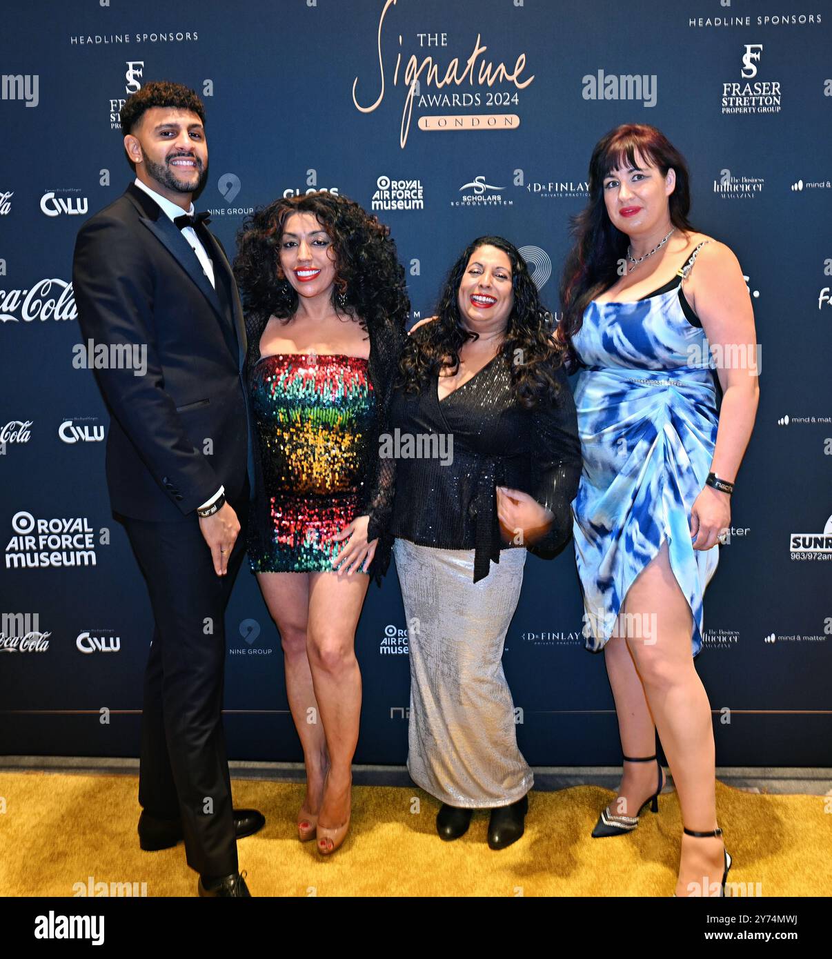 LONDON, UK. 27th Sep, 2024. Theo Mayne, Shadia Daho, Ash Bibi and ...