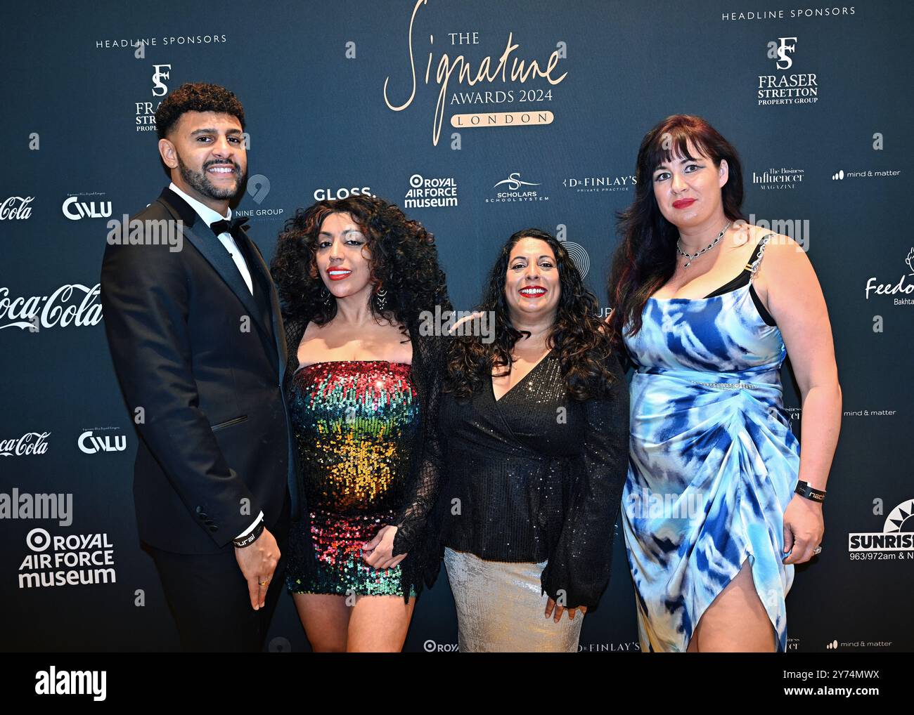 LONDON, UK. 27th Sep, 2024. Theo Mayne, Shadia Daho, Ash Bibi and ...