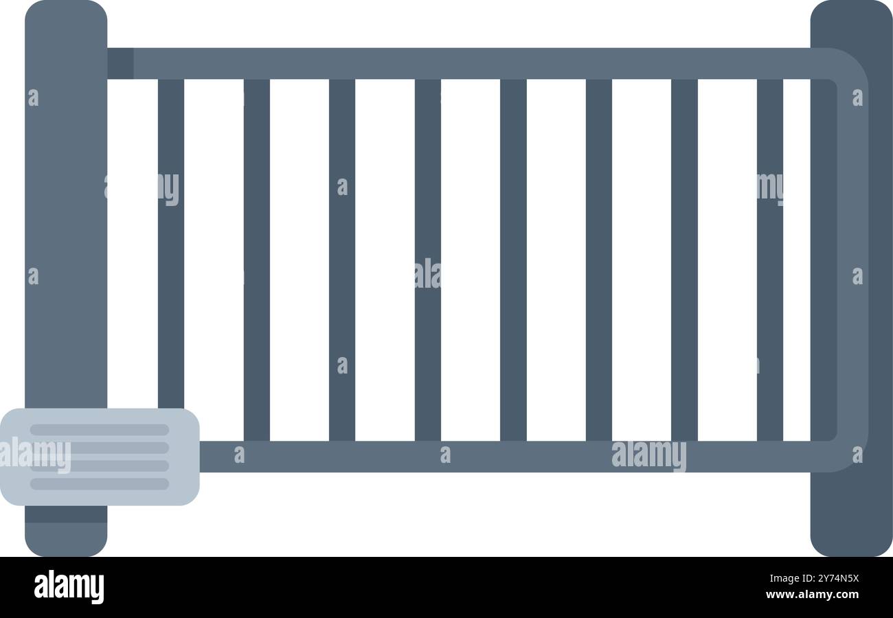 Illustration of an automatic pedestrian access control gate system with ...