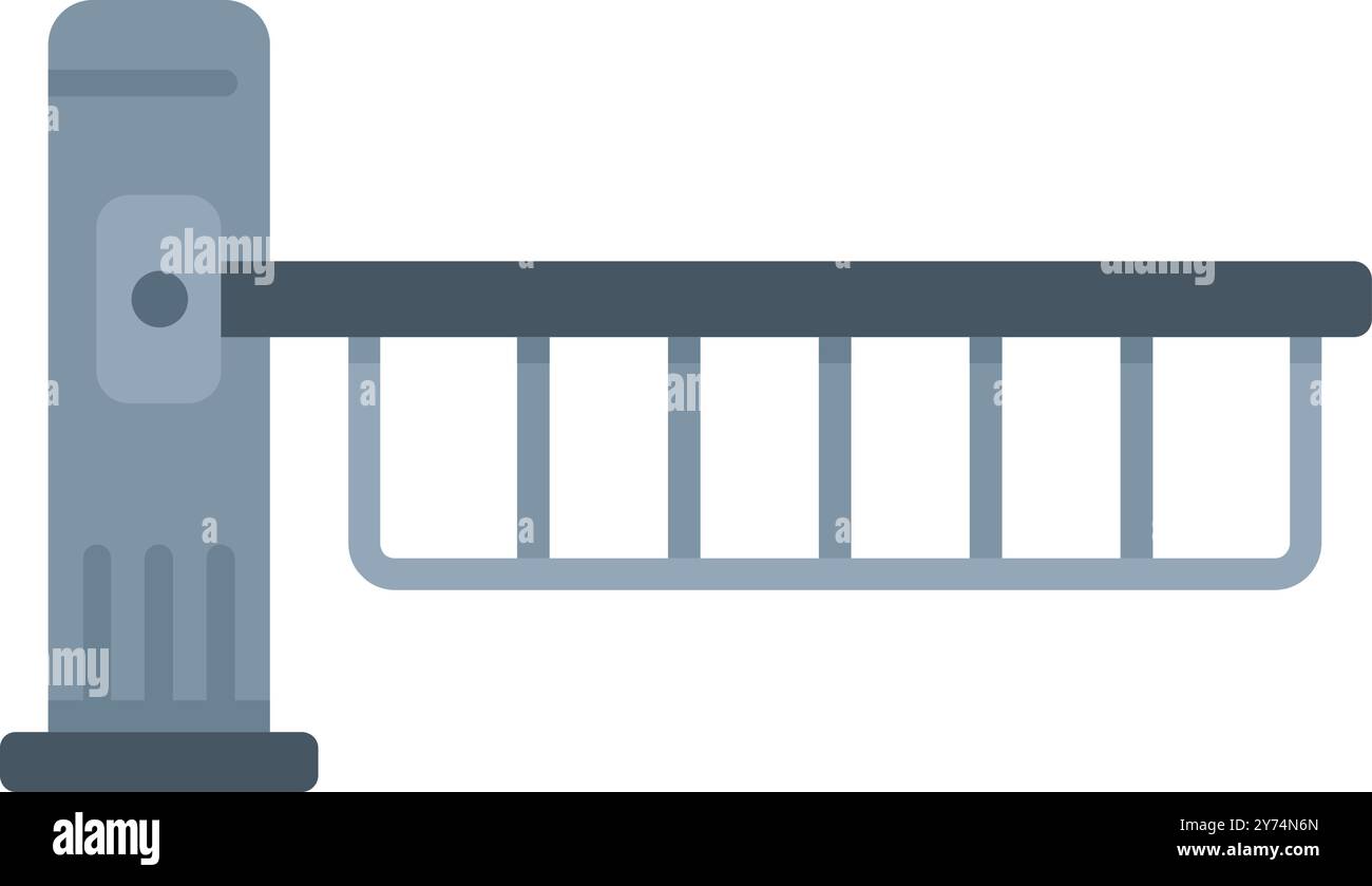 Closed barrier gate controlling access to private parking lot Stock ...