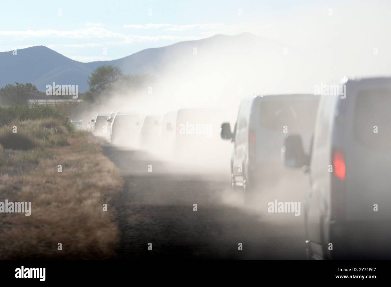The motorcade with Democratic presidential nominee Vice President ...