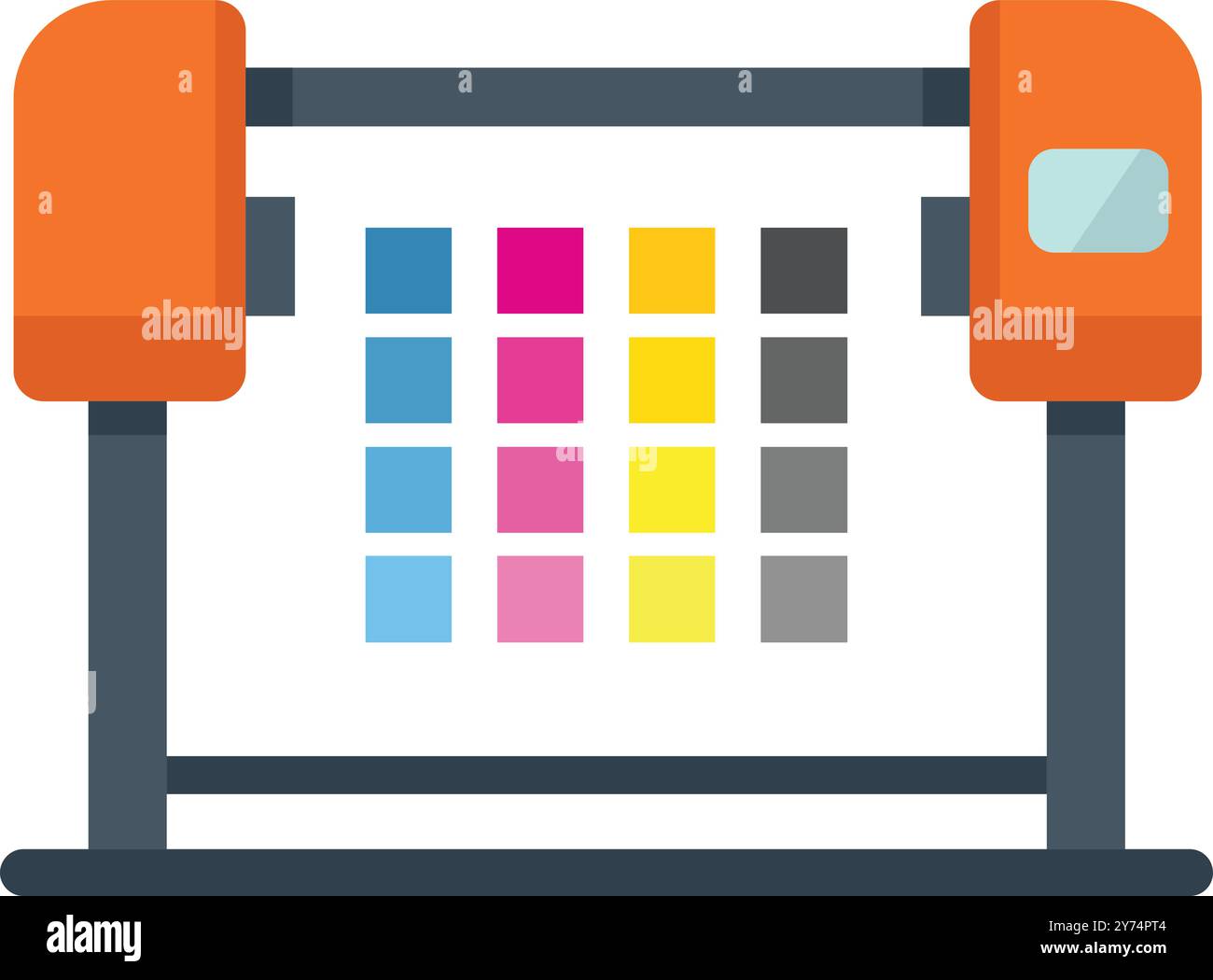 Large format printer using cmyk color model for printing on different ...