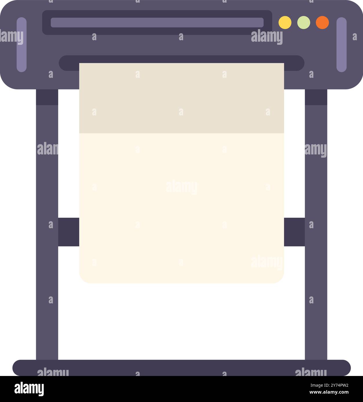 Wide format printer is printing a large blank document, the final ...