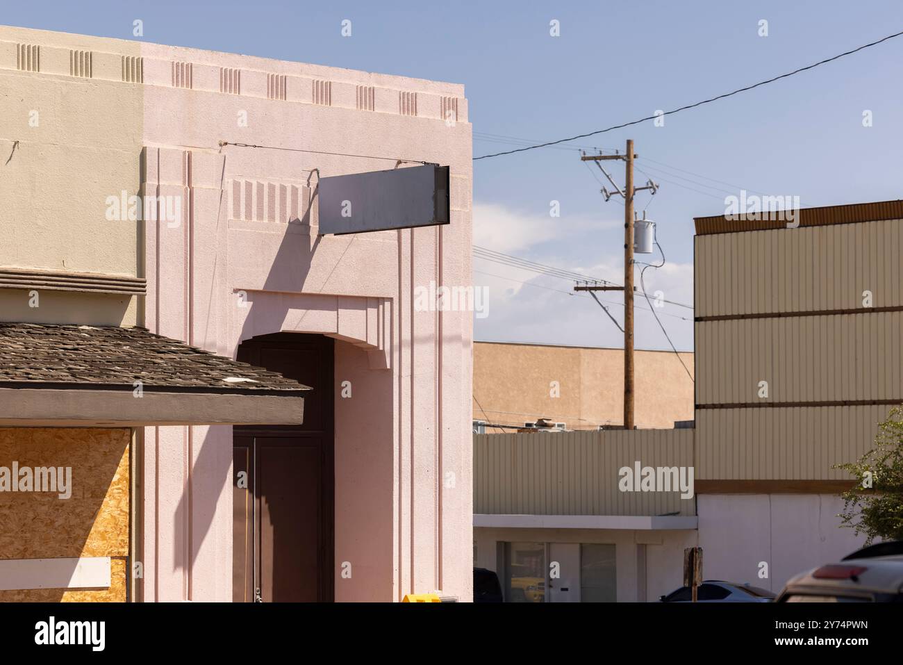 Taft, California, USA - September 20, 2024: Afternoon sunlight shines ...
