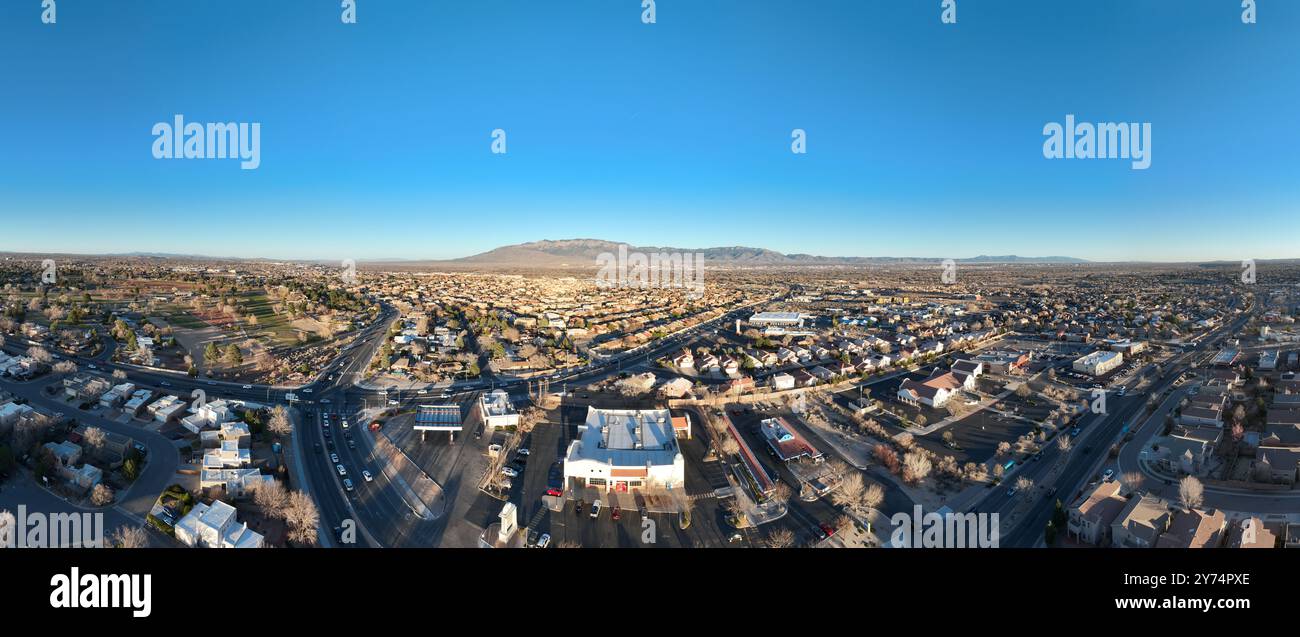 Aerial View of Albuquerque, the biggest City in New Mexico Stock Photo ...