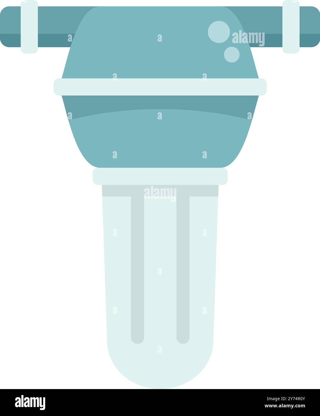 Cartoon water filter purifying tap water for drinking in the kitchen ...