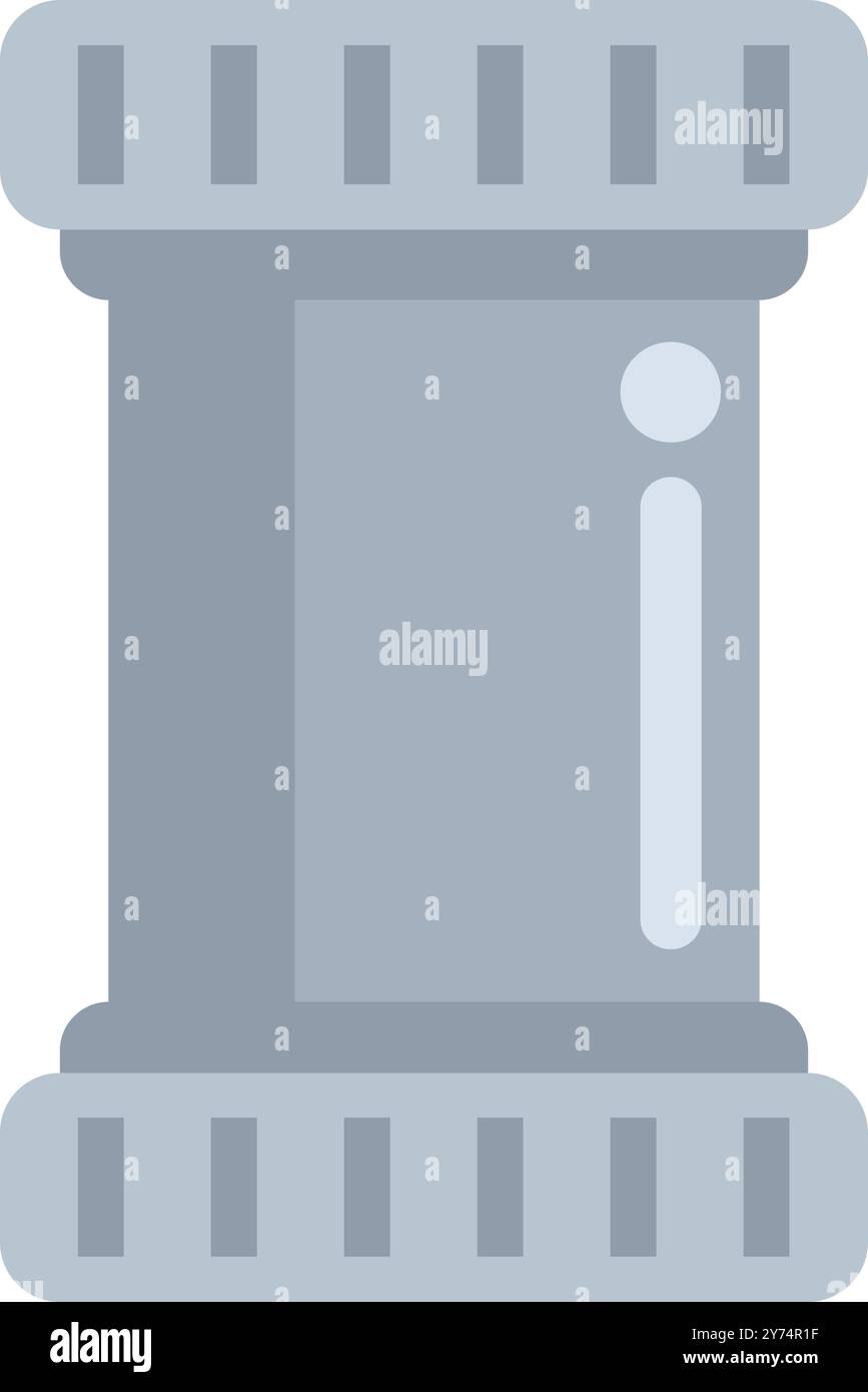 Plumbing pipe element connecting water pipes, flat vector illustration ...