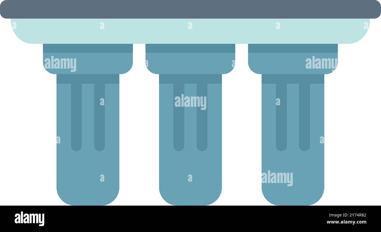 Water filter system purifying drinking water with a three stage ...