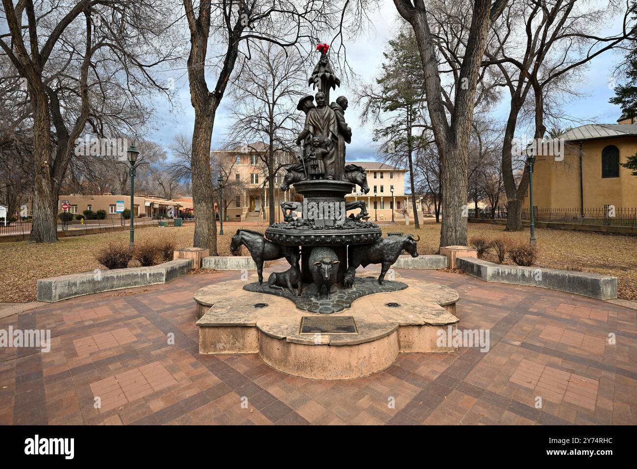 Santa Fe Cathedral Park and Monument commemorates the Spanish ...