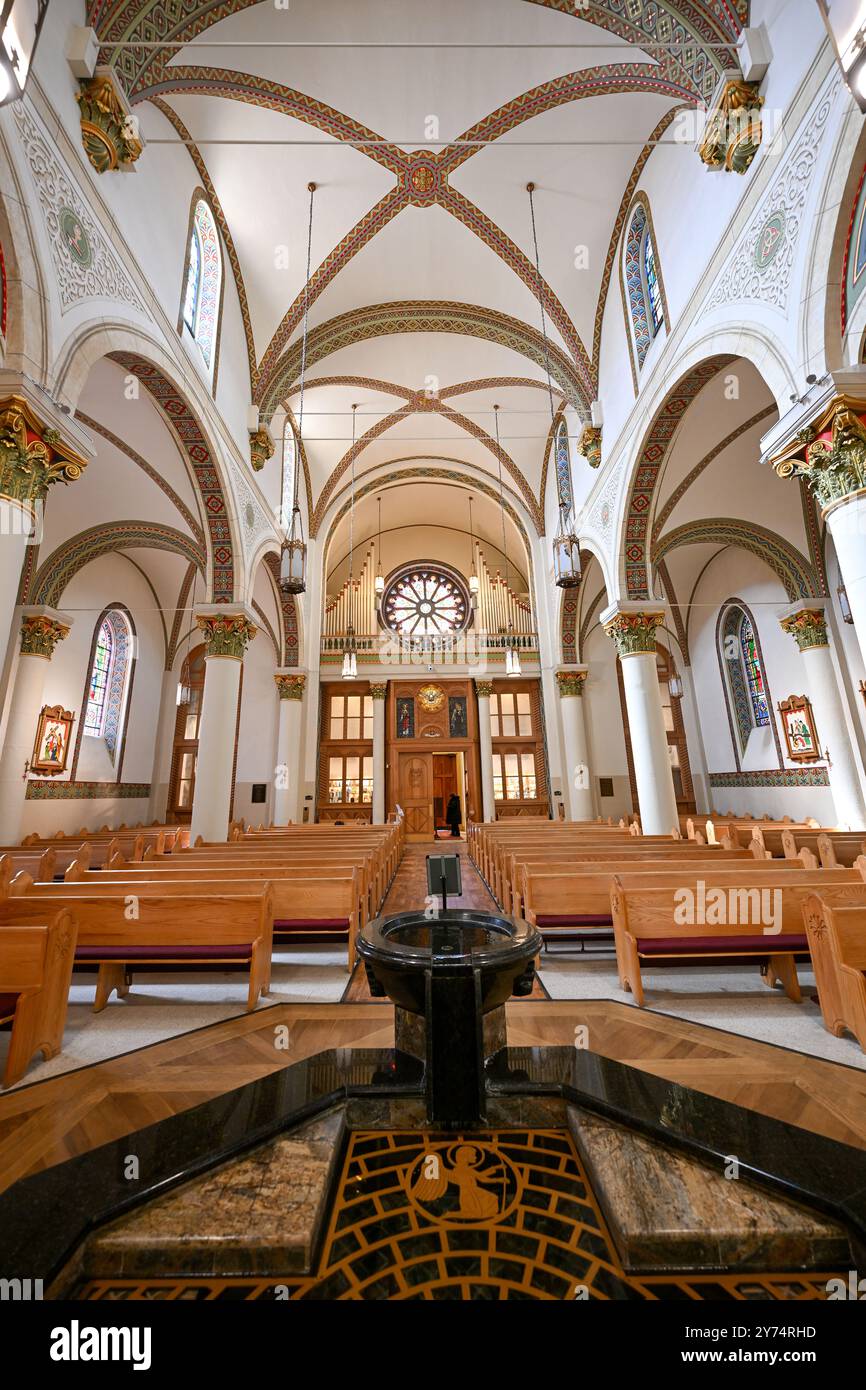 Santa Fe, New Mexico - Feb 27, 2024: The facade of Cathedral Basilica ...