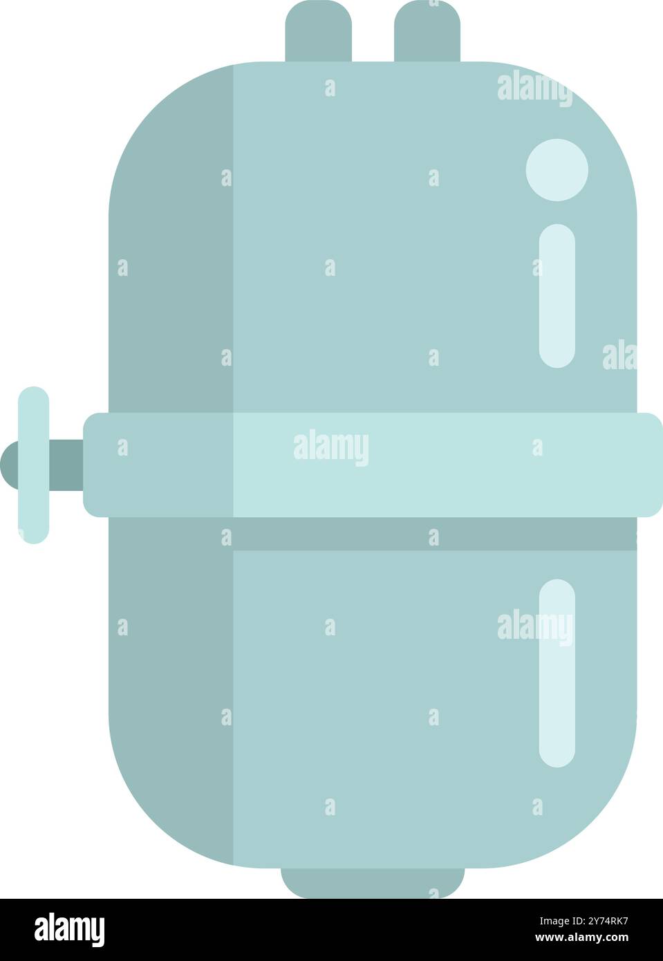 Water heater boiler heating system steel tank icon in flat style on a ...