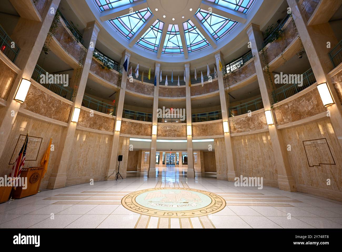 Santa Fe, New Mexico - Feb 26, 2024: State Seal in the New Mexico ...
