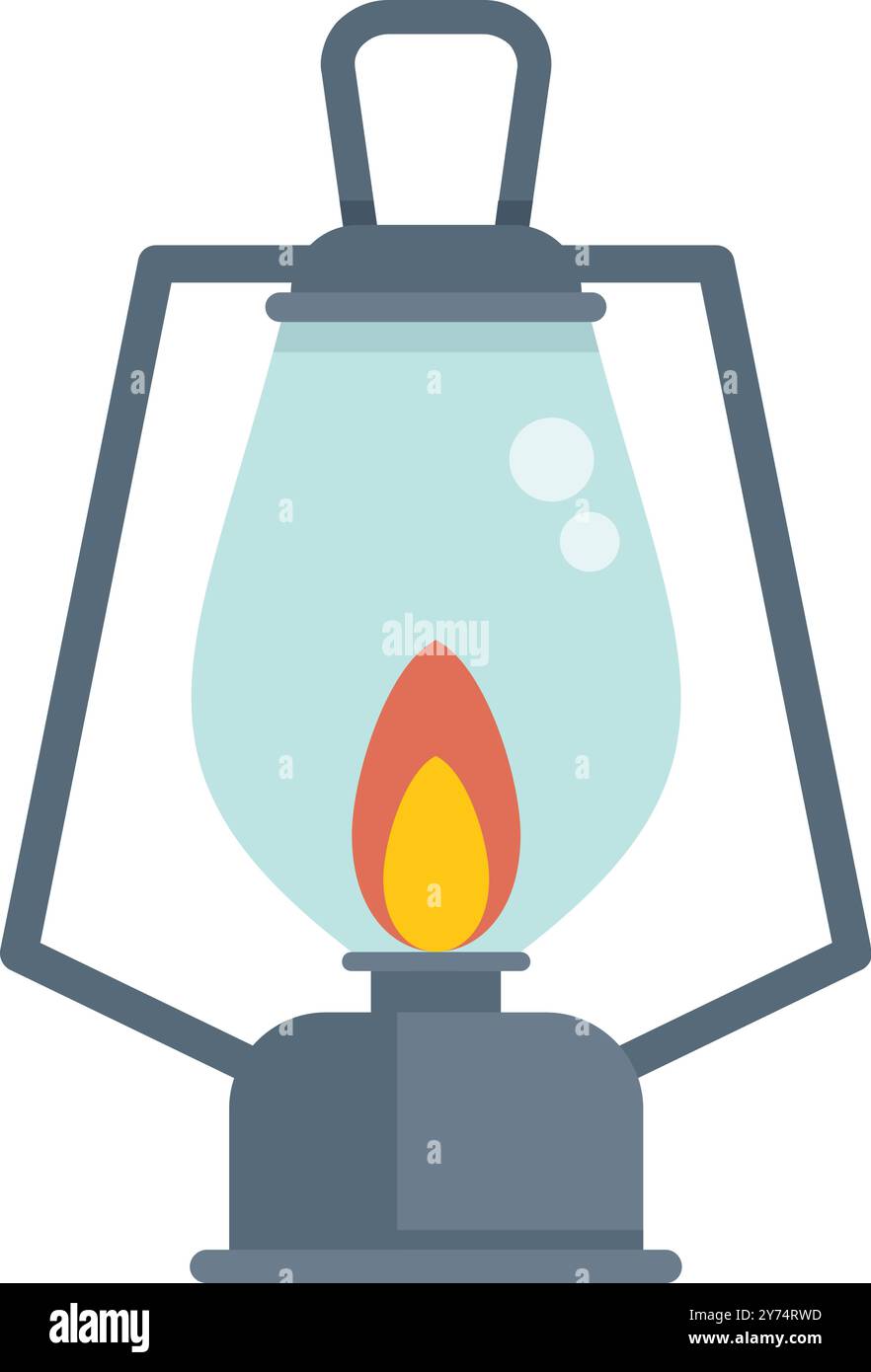 This flat design icon features a kerosene lamp burning brightly Stock Vector Image & Art - Alamy
