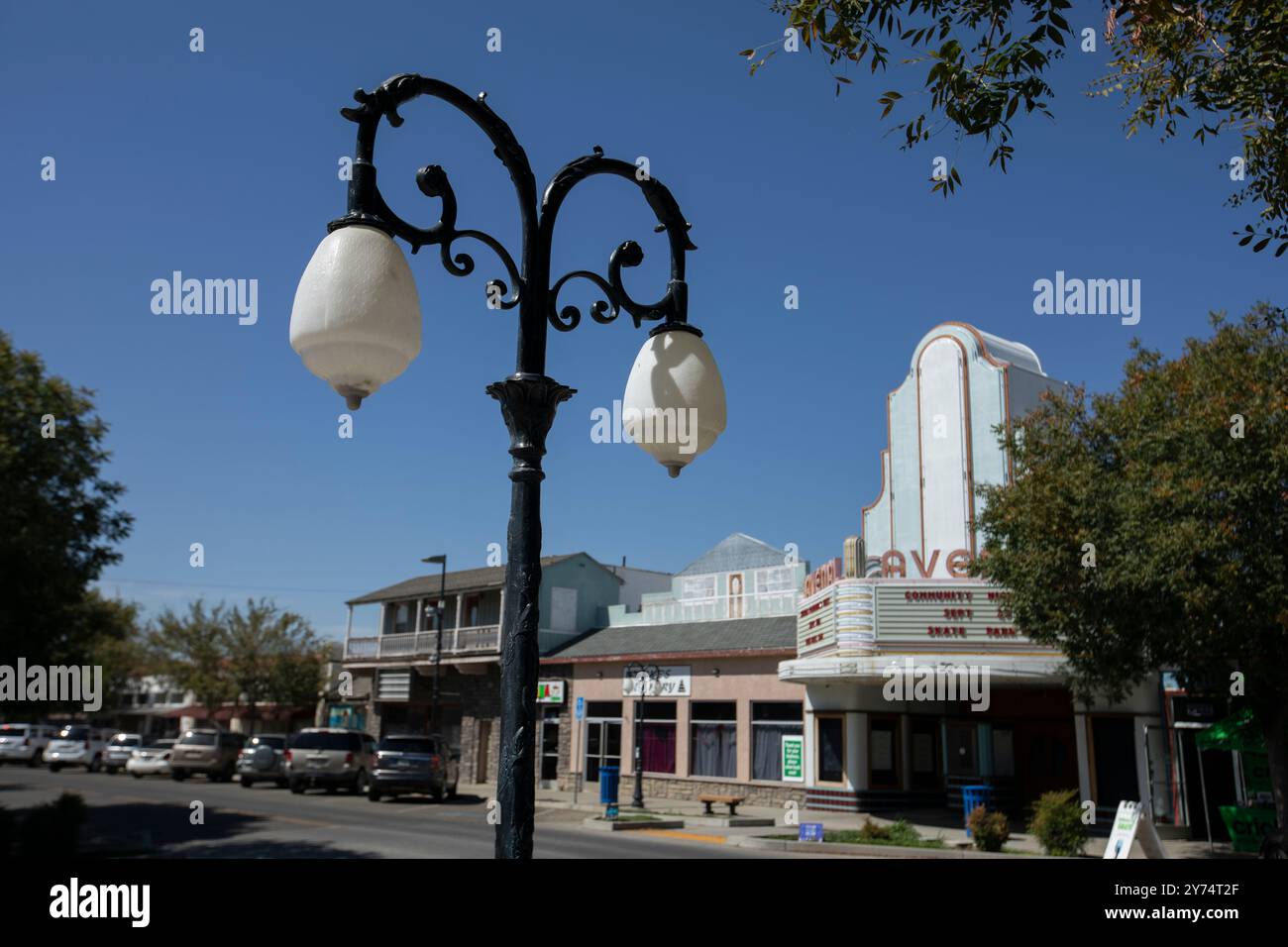 Avenal, California, USA - September 20, 2024: Afternoon sunlight shines ...