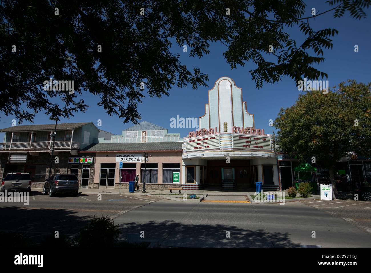 Avenal, California, USA - September 20, 2024: Afternoon sunlight shines ...