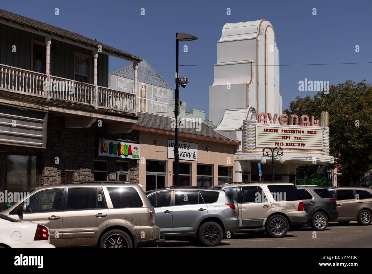 Avenal, California, USA - September 20, 2024: Afternoon sunlight shines ...