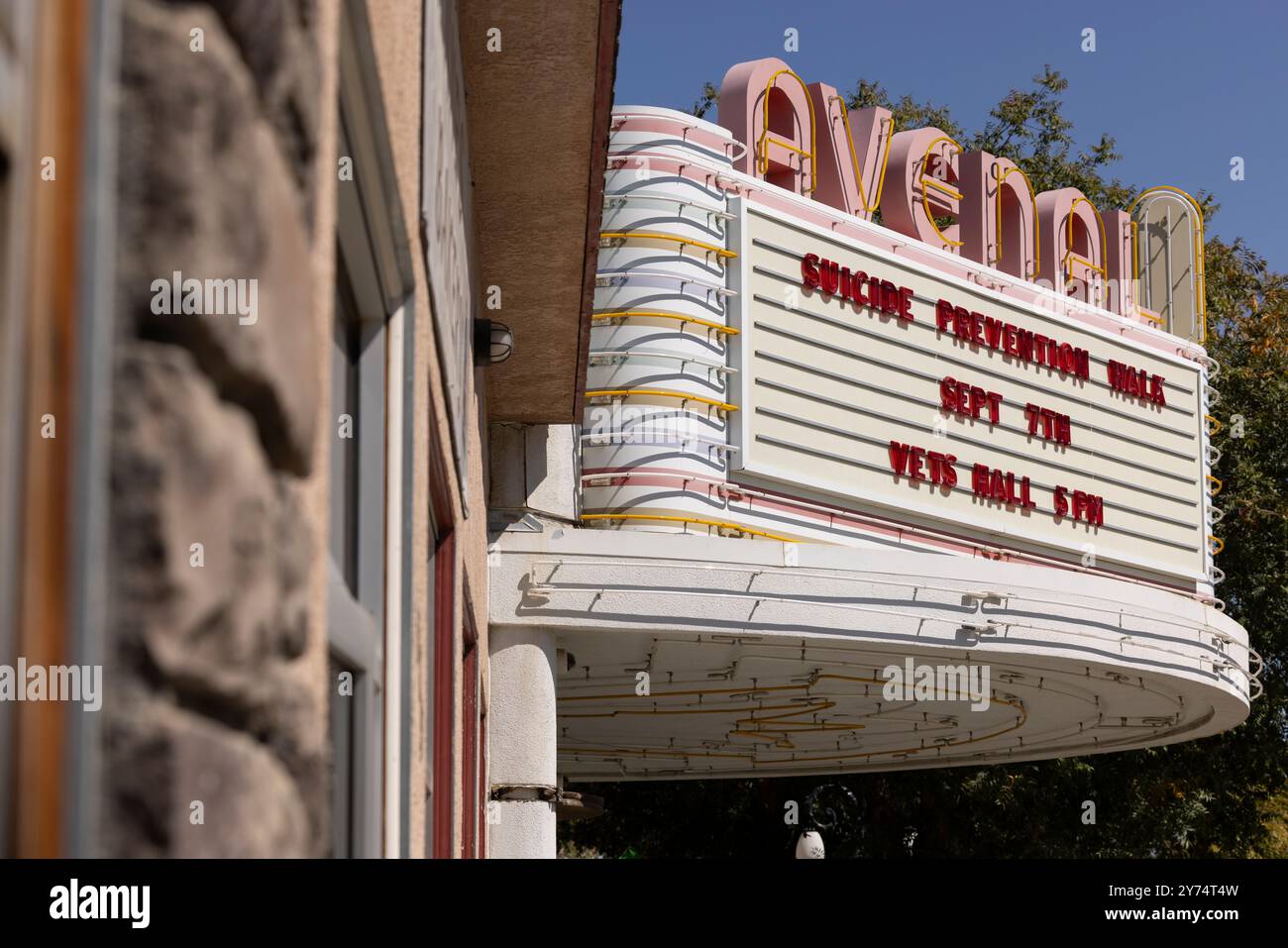 Avenal, California, USA - September 20, 2024: Afternoon sunlight shines ...
