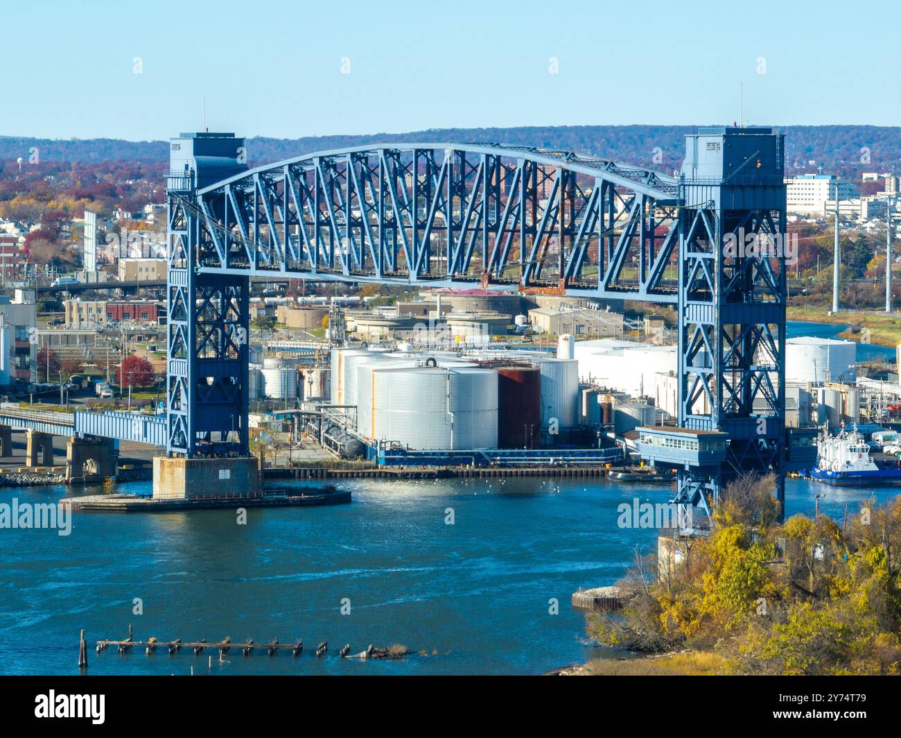 Arthur Kill Vertical Lift Bridge. The Goethals Bridge and Arthur Kill ...