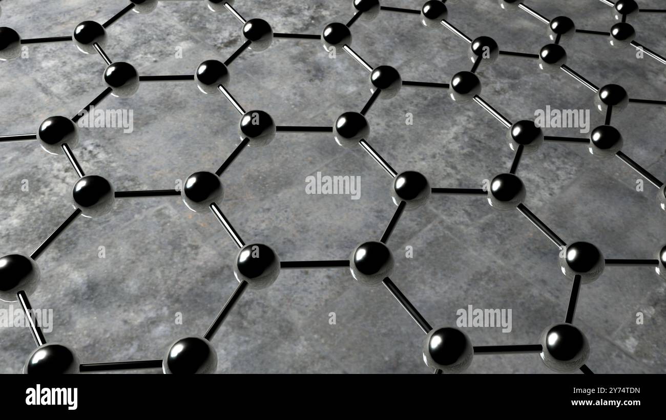 Illustration of graphene-enhanced concrete. The integration of graphene ...