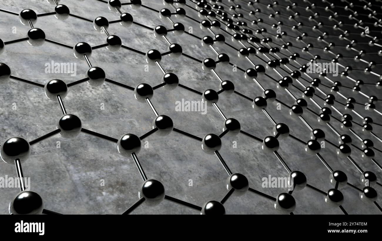 Illustration of graphene-enhanced concrete. The integration of graphene ...