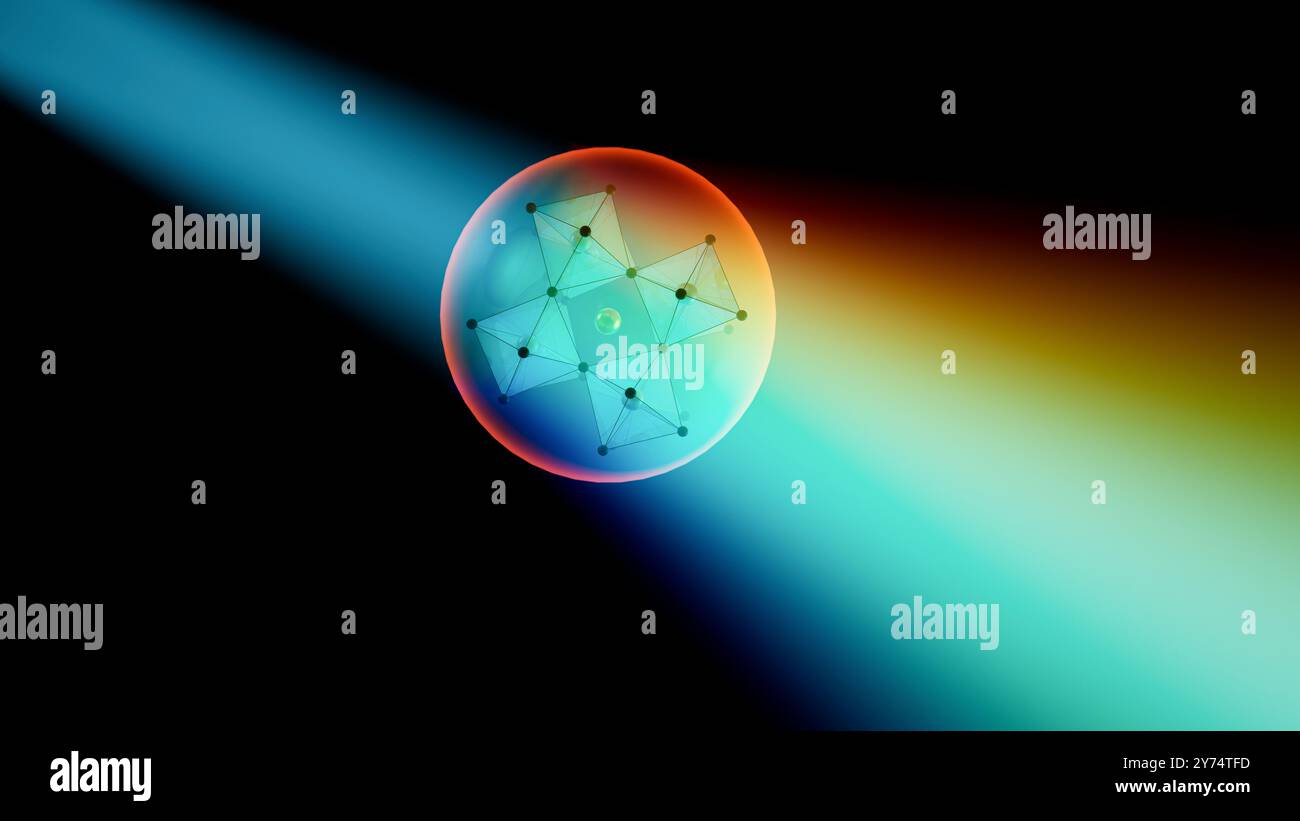 Illustration of perovskite quantum dot technology. Quantum dots are ...