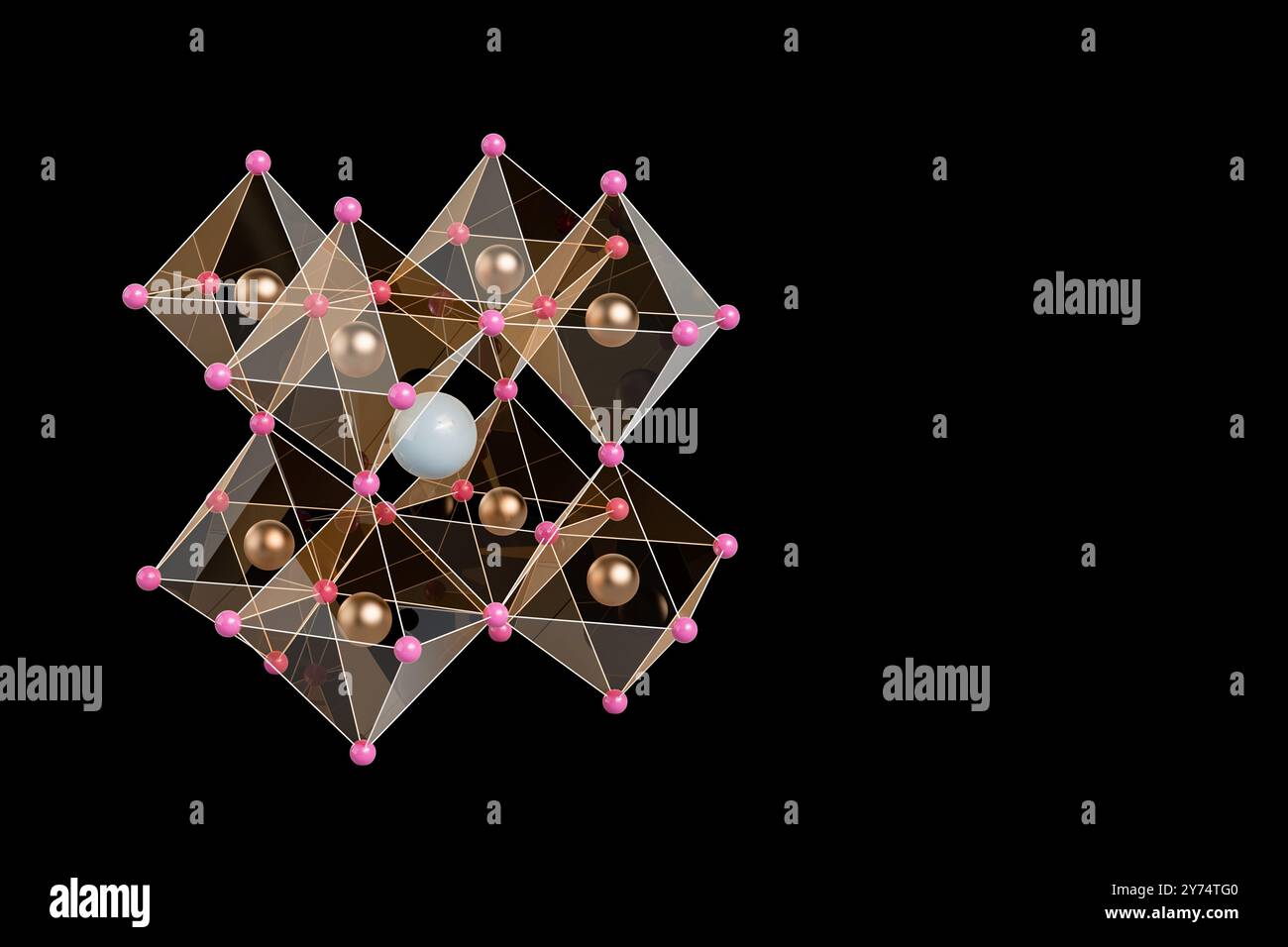 Illustration of a perovskite solar cell. The molecular structure of ...