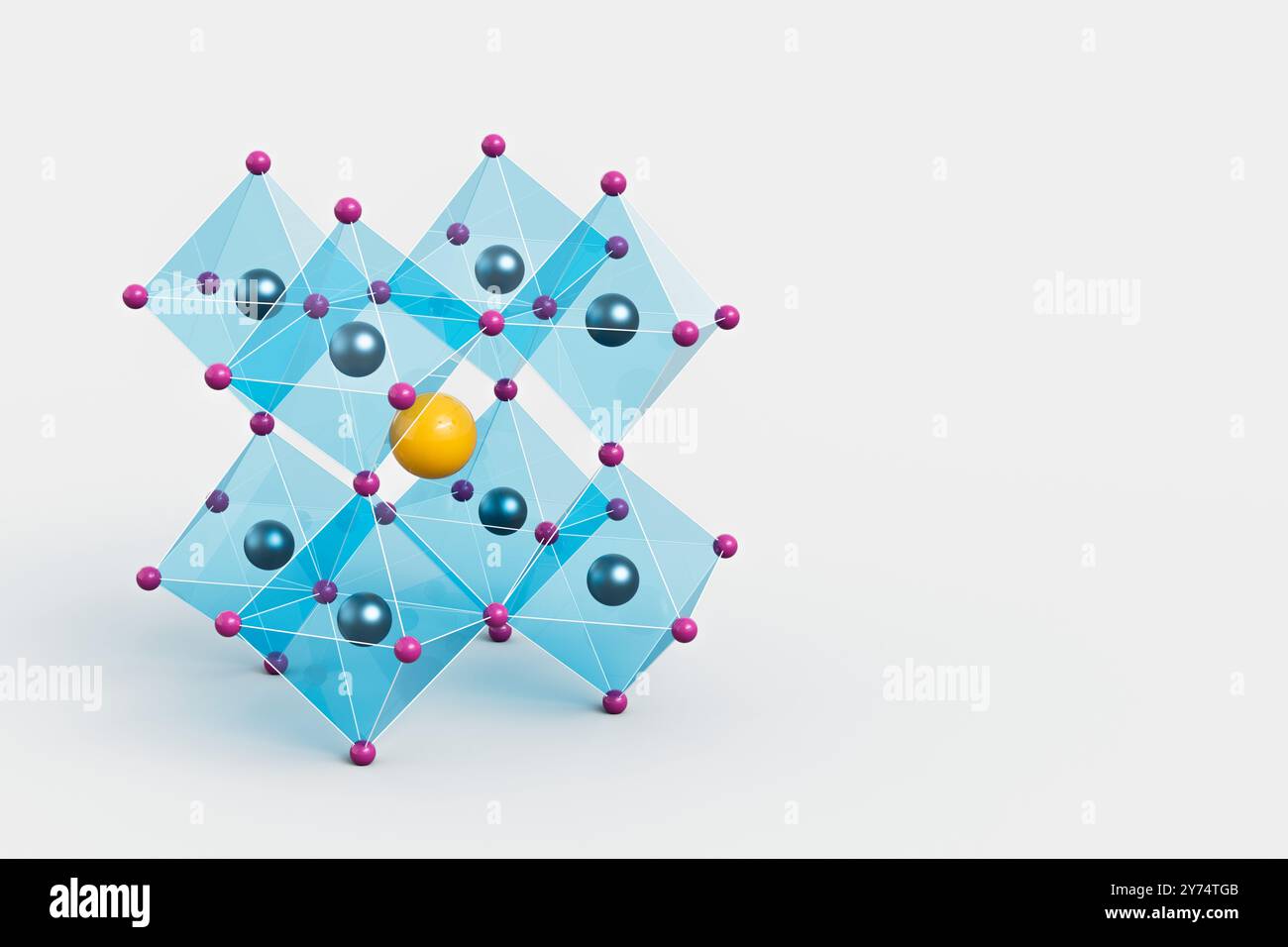 Illustration of a perovskite solar cell. The molecular structure of ...