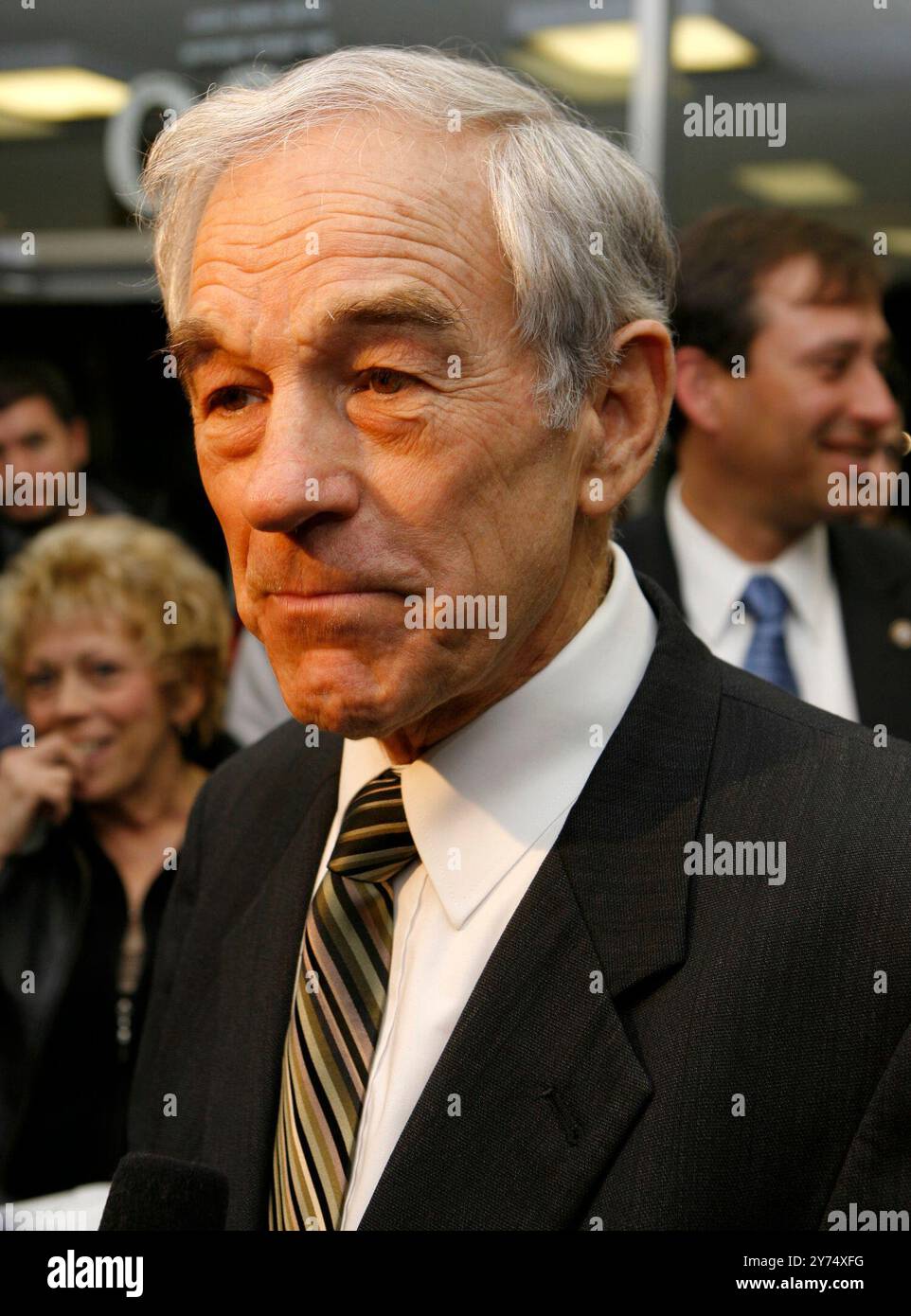 Congressman Ron Paul pictured at Peter Piper Pizza in Las Vegas, Nevada ...