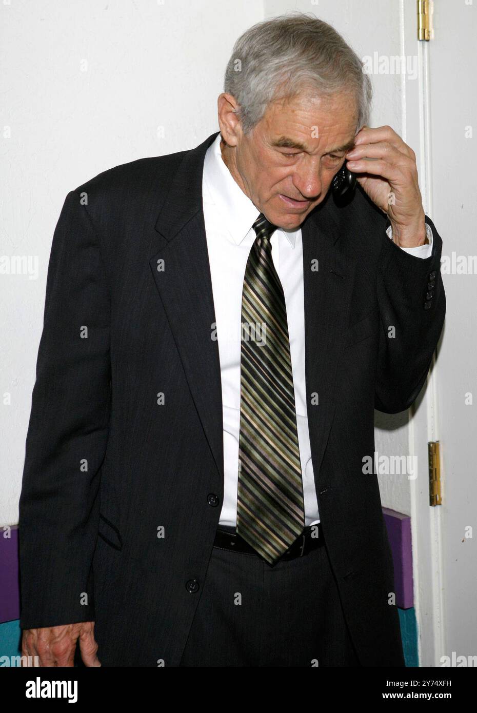 Congressman Ron Paul pictured at Peter Piper Pizza in Las Vegas, Nevada ...