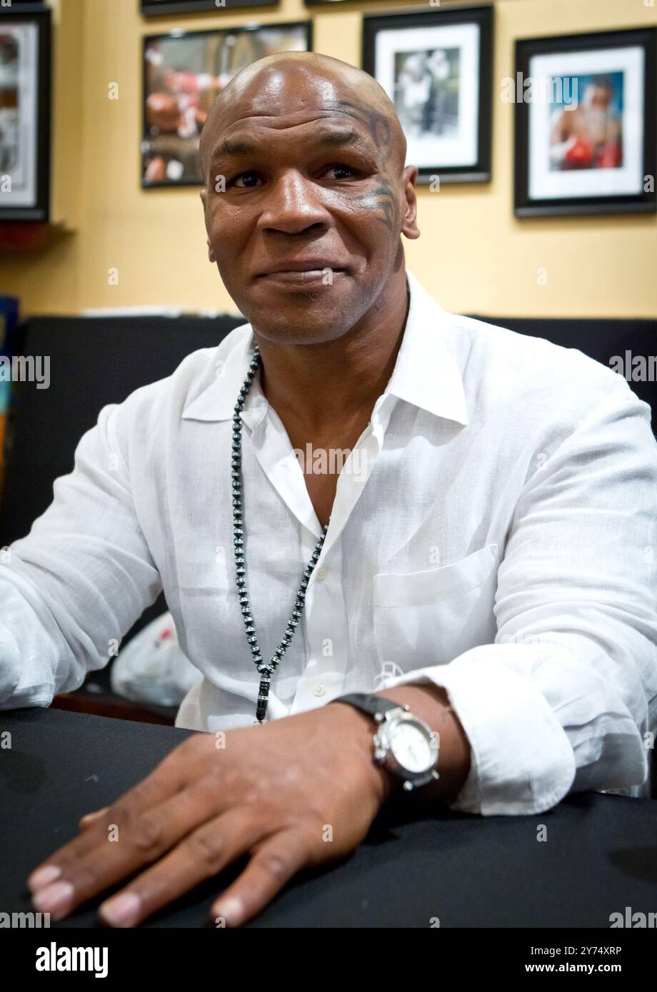 Mike Tyson appearance at Painted With Oil at The Miracle Mile Shops at ...