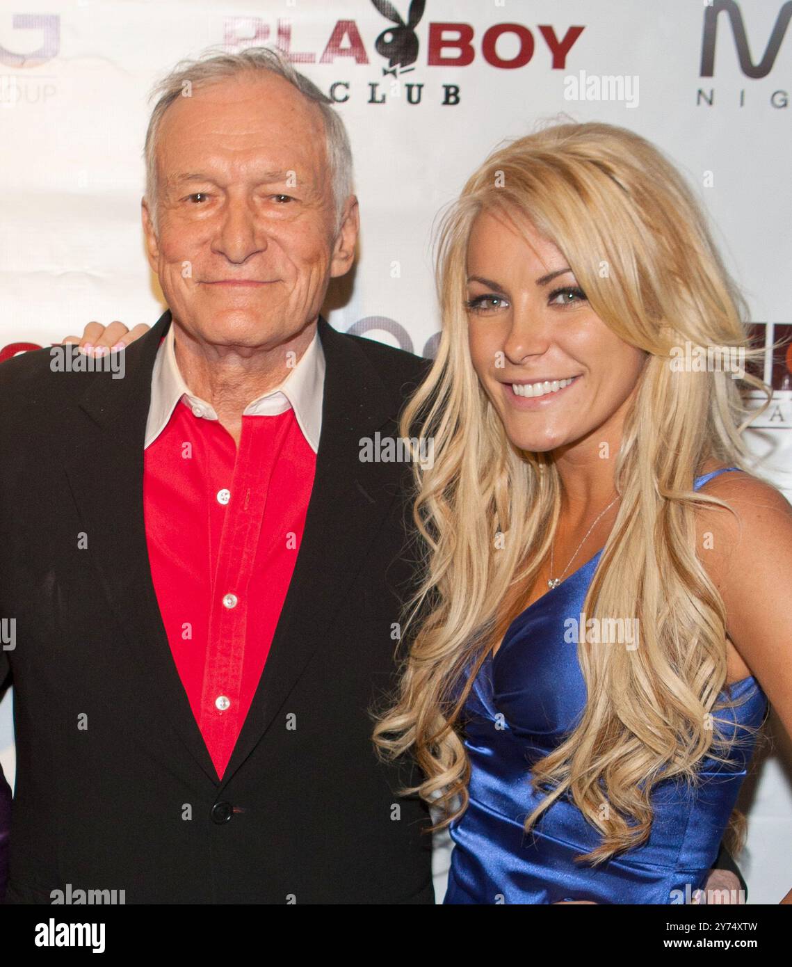 Hugh Hefner and Crystal Harris pictured as Hugh Hefner hosts at The ...