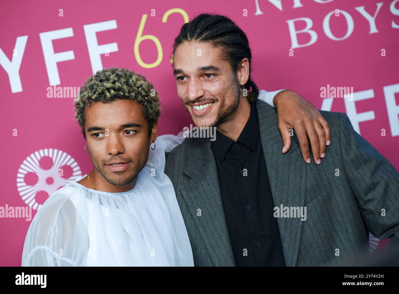 Brandon Wilson and Solomon Rousseau attending the Nickel Boys red ...