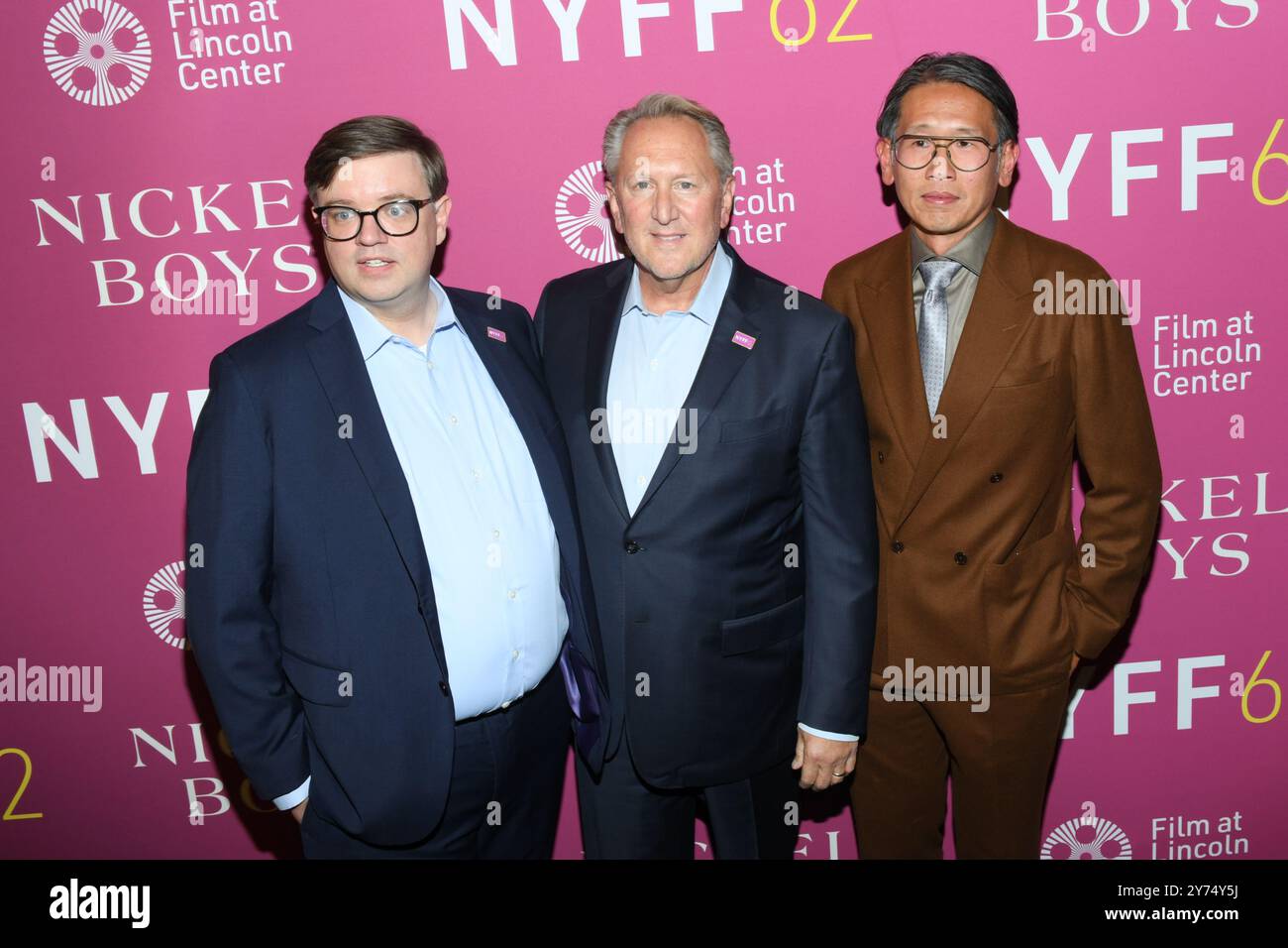 Matt Bolish, Daniel H. Stern, Dennis Lim attending the Nickel Boys red ...