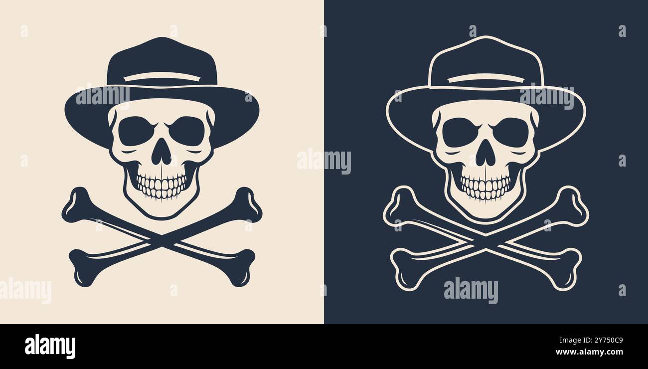 Vector illustration of skull and crossbones tattoo Stock Vector Image ...