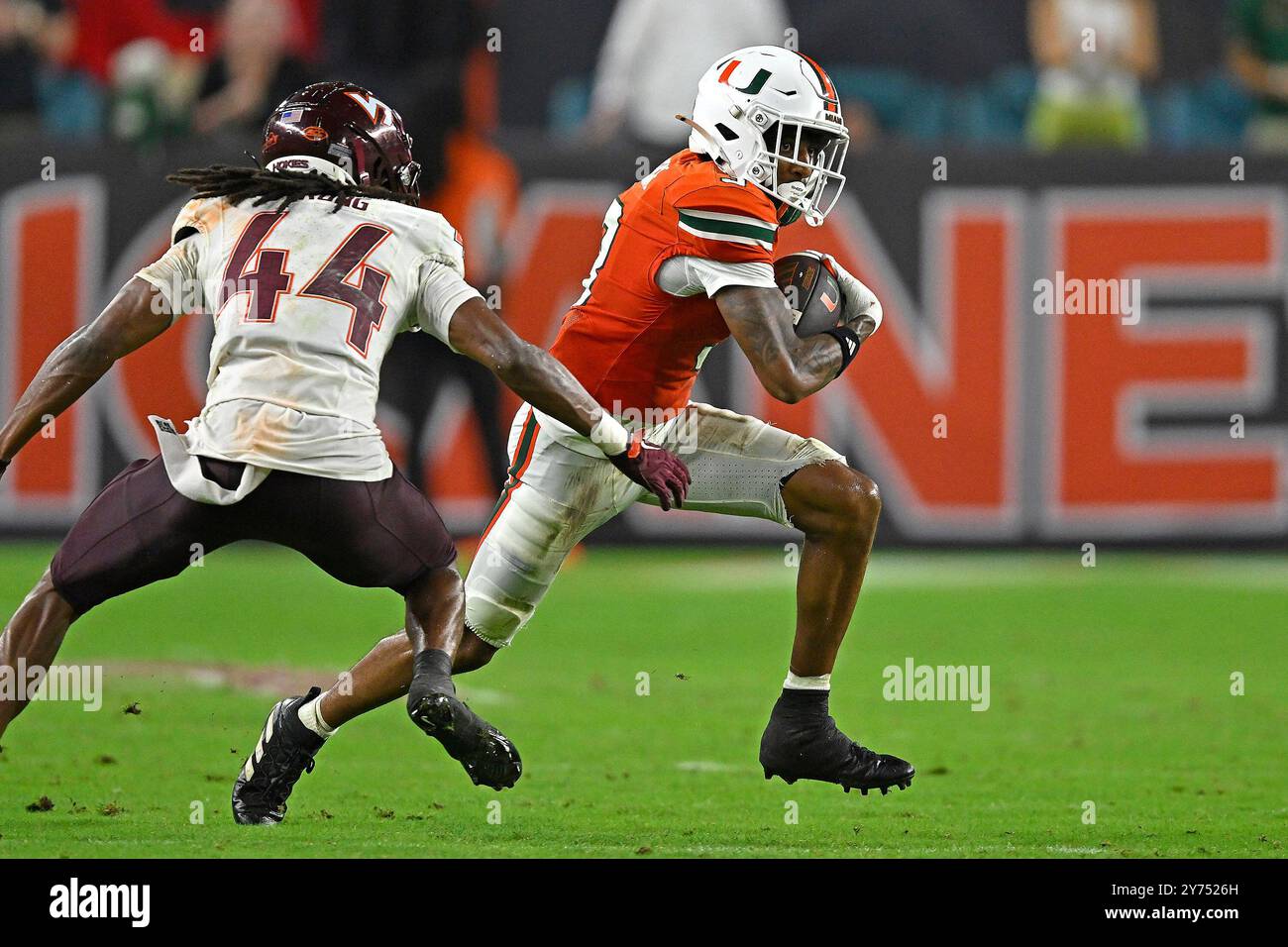 MIAMI GARDENS, FL - SEPTEMBER 27: Miami wide receiver Jacolby George (3 ...