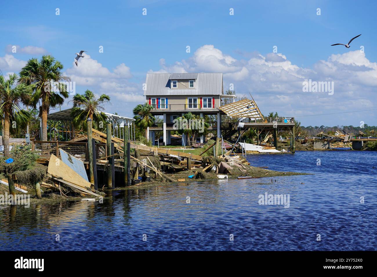 Damage from Hurricane Helene is seen on September 27, 2024 in Keaton ...
