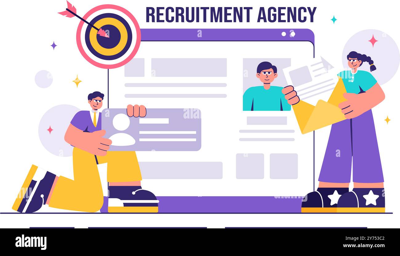Recruit agency managers Stock Vector Images - Alamy