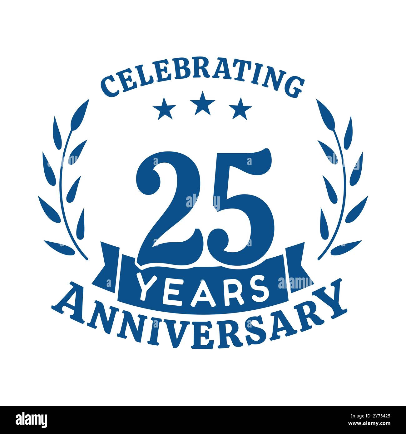 25th anniversary celebration design template. 25 years vector and ...