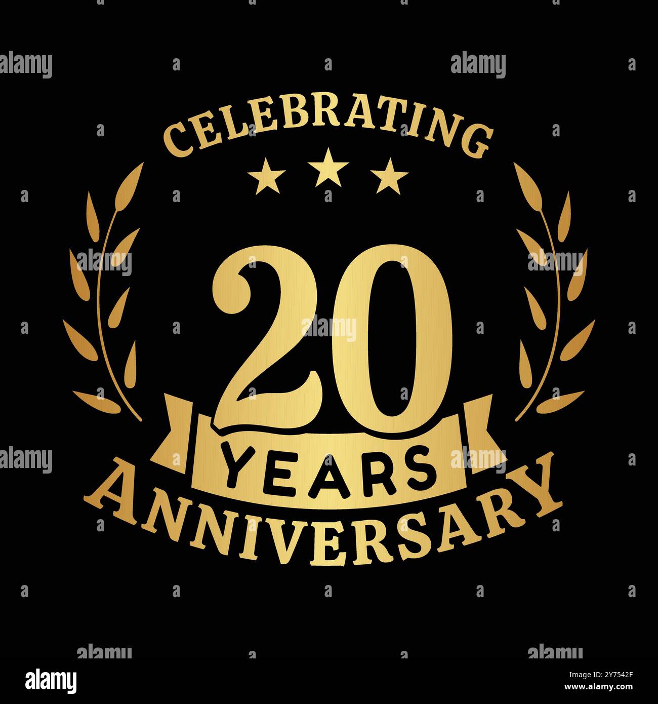 20 years golden anniversary hi-res stock photography and images - Alamy